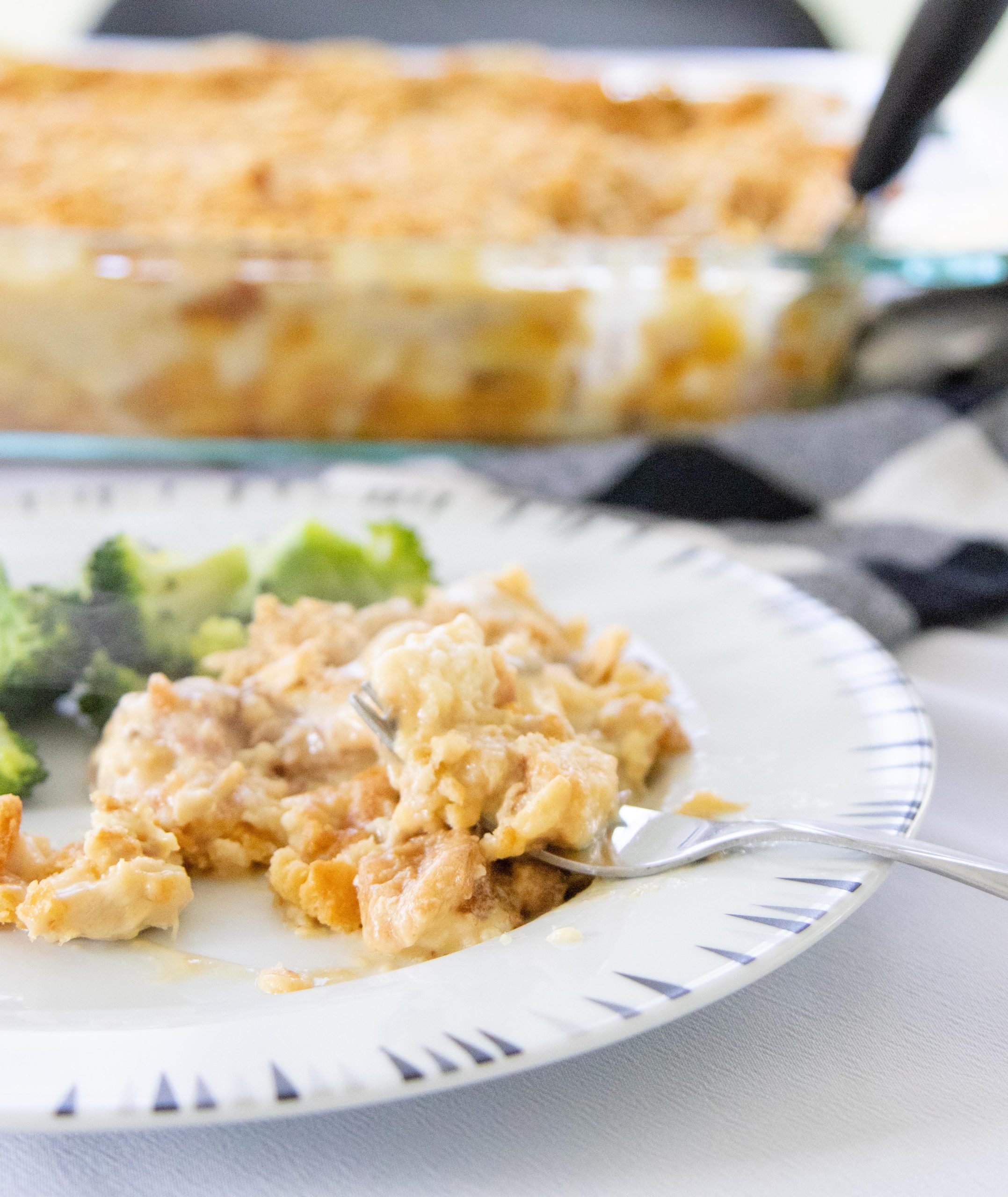 Simple Turkey Filling Casserole Bake - Small Town Scratch