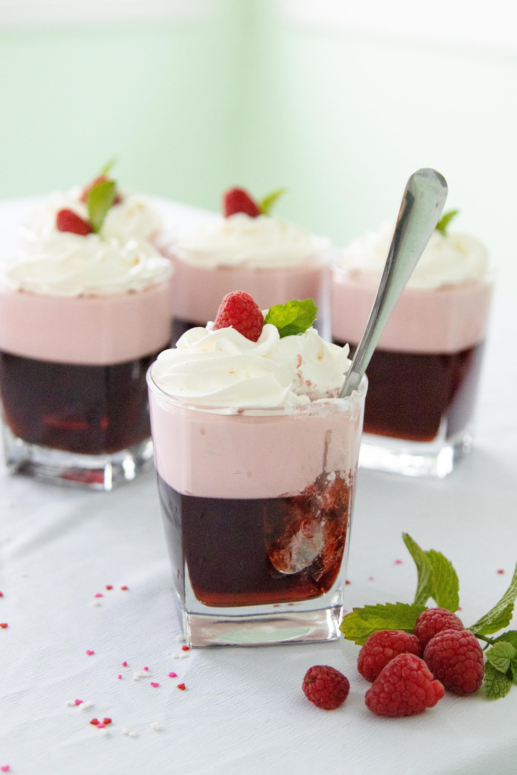 Easy Individual Raspberry Jello Dessert Cups Recipe - Small Town Scratch