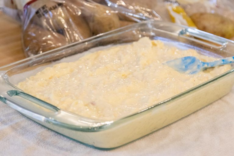 Cheesy Shredded Potluck Potatoes - From Scratch Recipe - Small Town Scratch