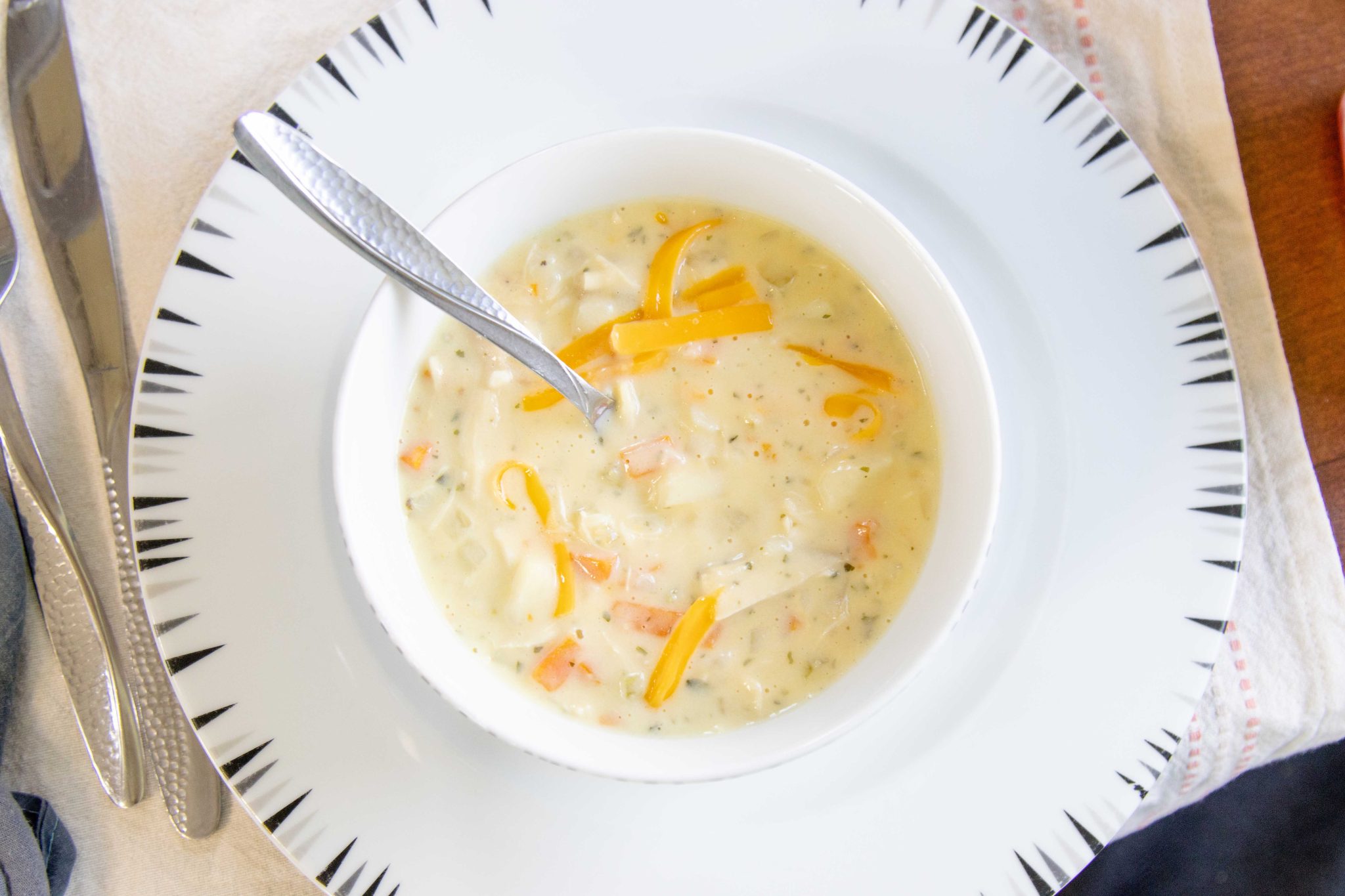 Cheesy Chicken Chowder - a Simple Easy Soup Recipe - Small Town Scratch