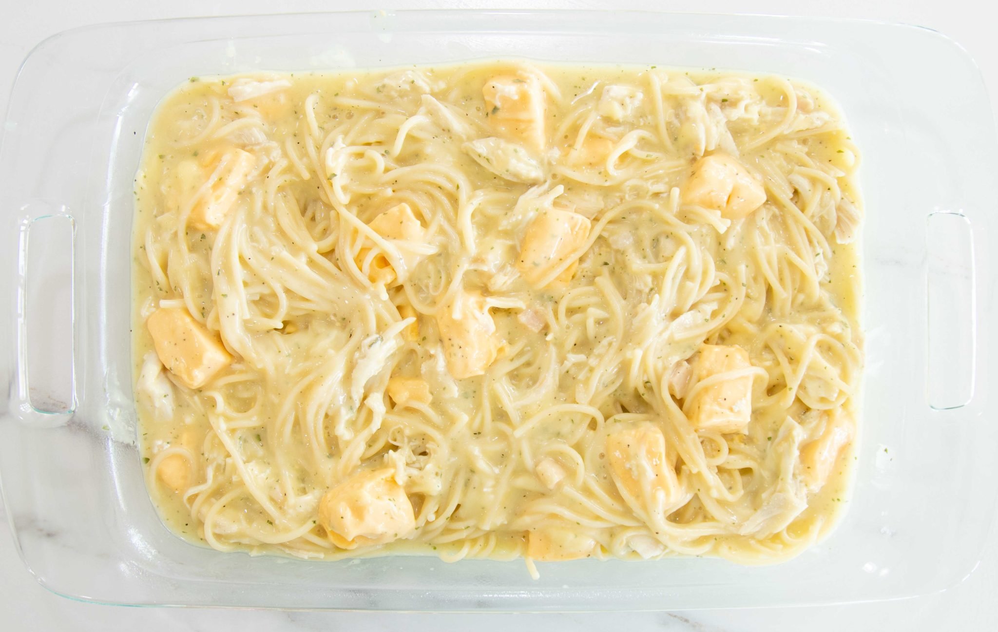 Simple Chickenetti Casserole (aka Chicken Spaghetti) - Small Town Scratch