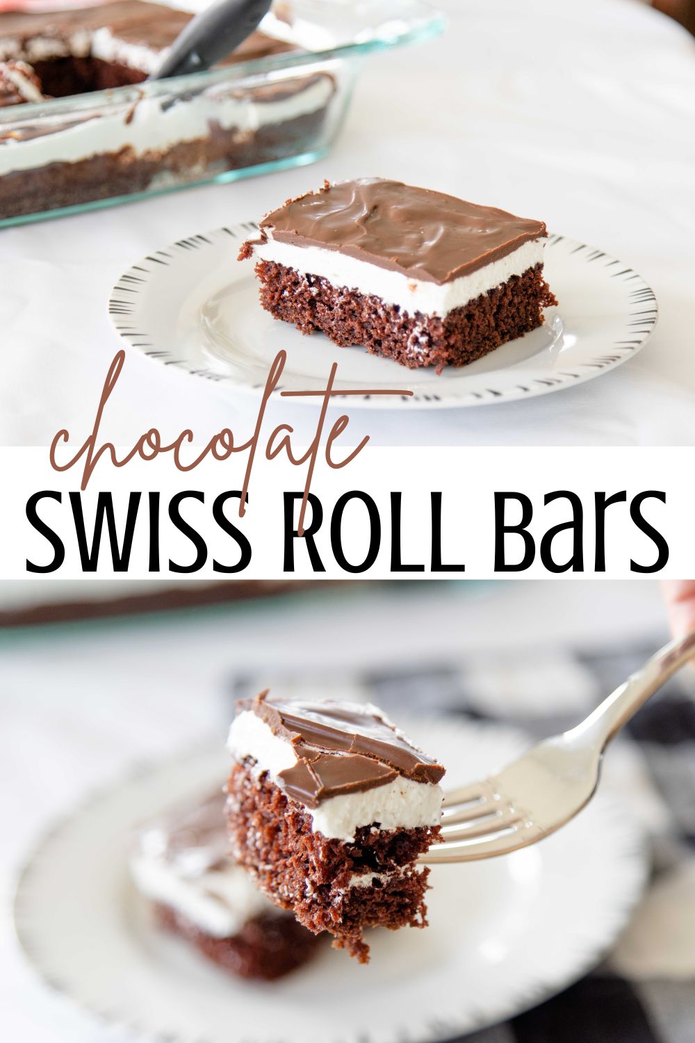 Chocolate Swiss Roll Bars - From Scratch Recipe - Small Town Scratch