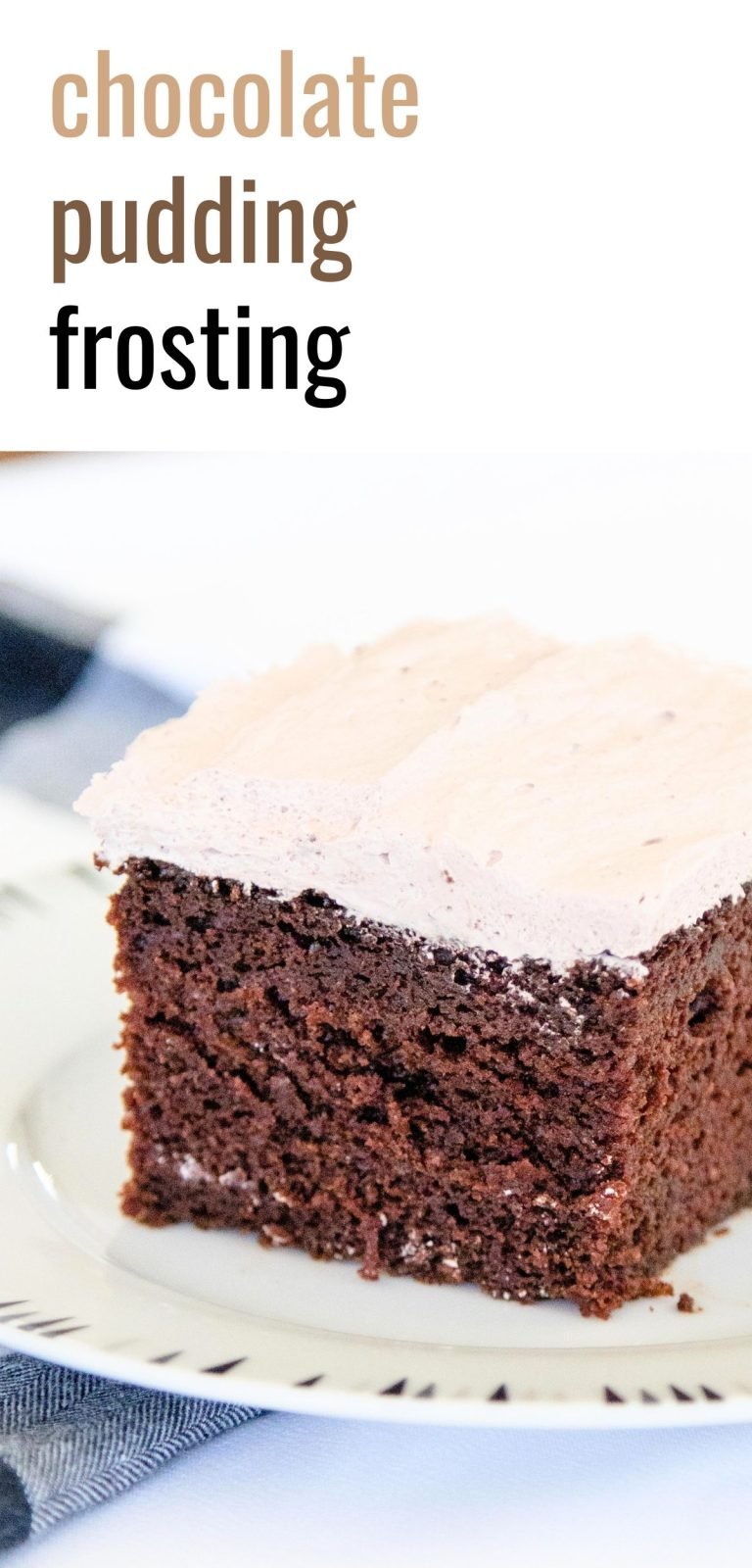 Super Easy Fluffy Chocolate Pudding Frosting Recipe - Small Town Scratch