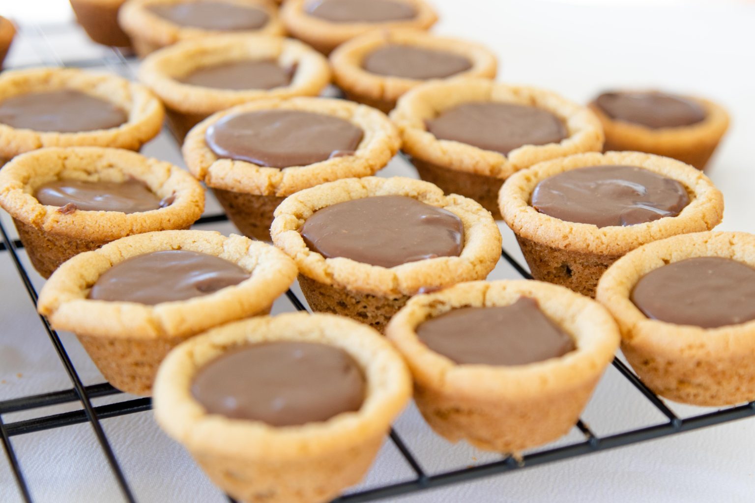 Fudge Puddles (Chocolate Peanut Butter Cookie Cups) - Small Town Scratch