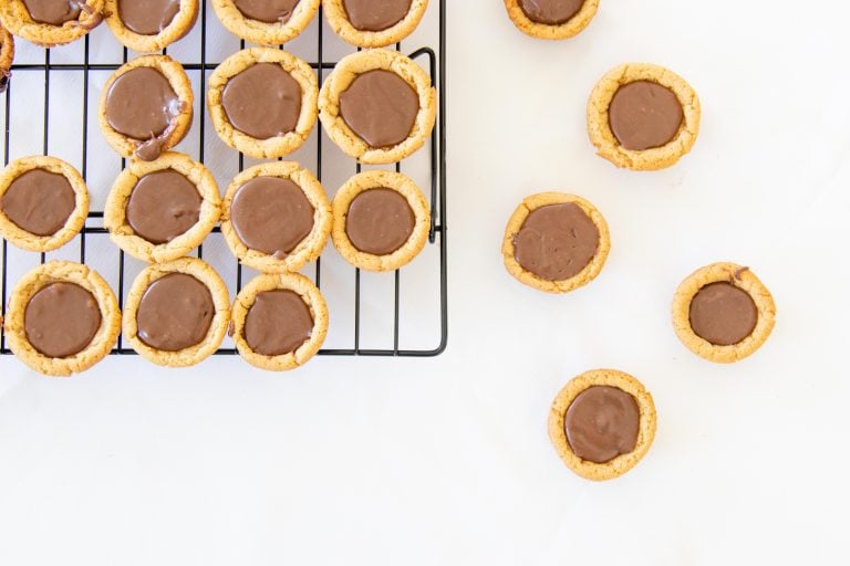 Fudge Puddles (Chocolate Peanut Butter Cookie Cups) - Small Town Scratch