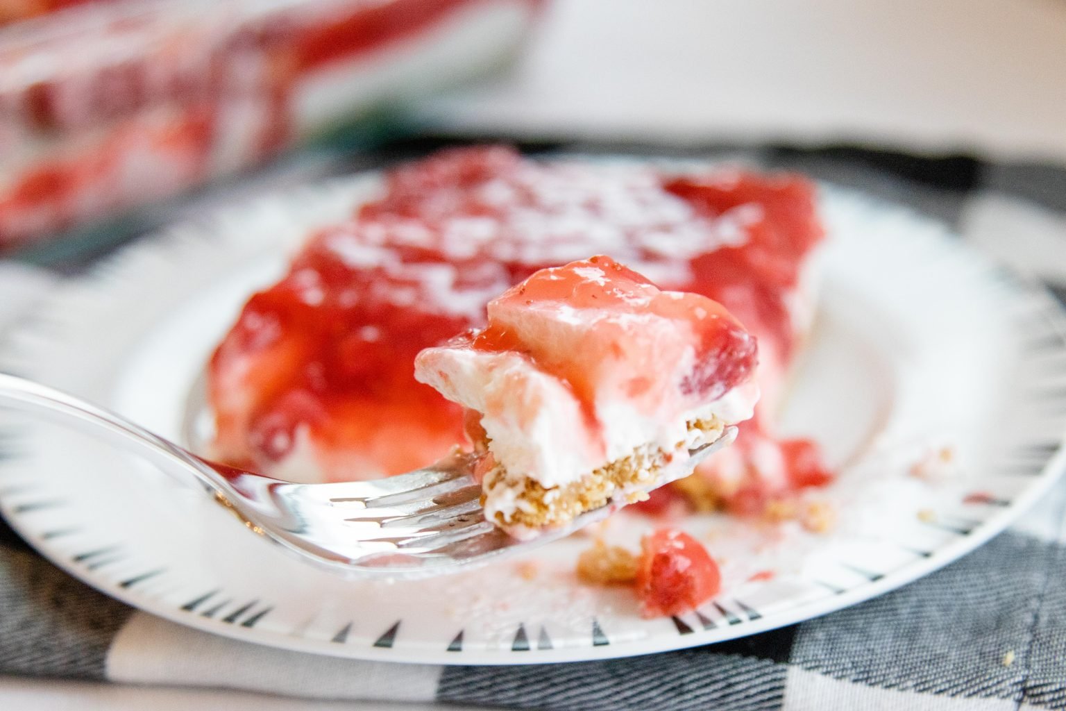 Strawberry Delight Dessert - Easy No-Bake Recipe - Small Town Scratch