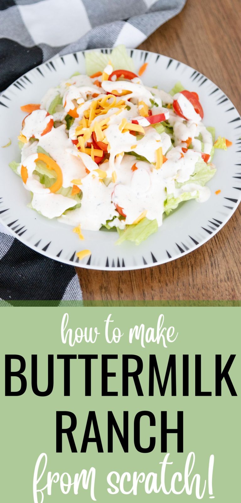 Simple Homemade Buttermilk Ranch Dressing Recipe - Small Town Scratch