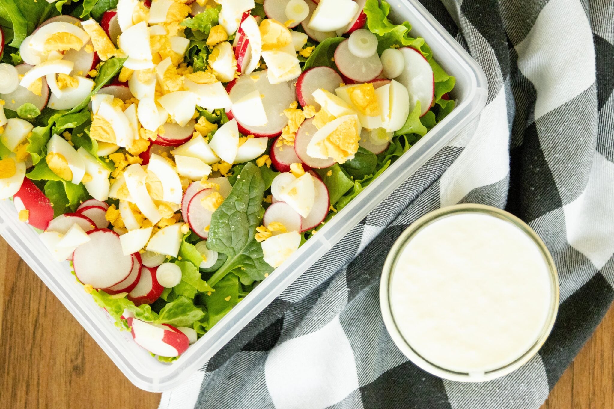 Fresh Garden Lettuce Salad with Sweet Cream Dressing - Small Town Scratch