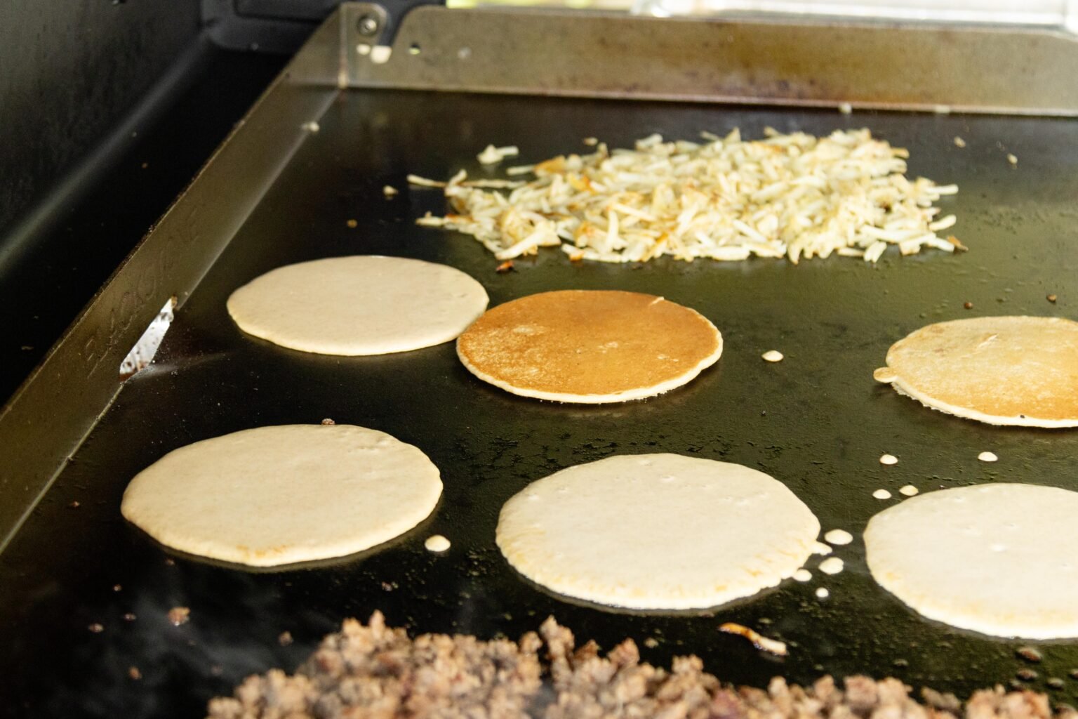 Pancake Breakfast Tacos on the Blackstone Griddle - Small Town Scratch